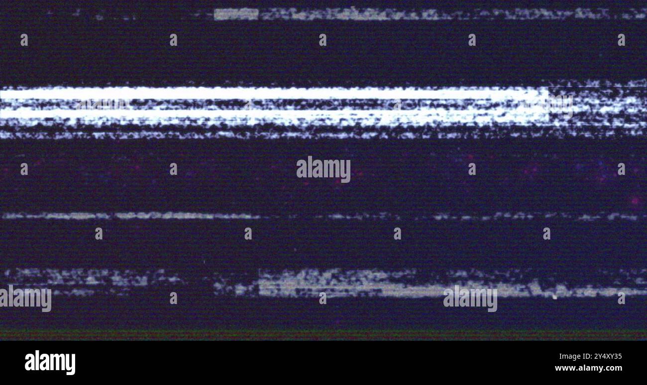 Distorted glitch image over dark background with horizontal lines Stock ...
