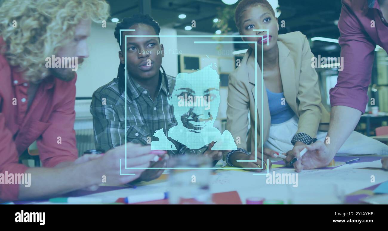 Multicultural team collaborating on hi-res stock photography and images ...