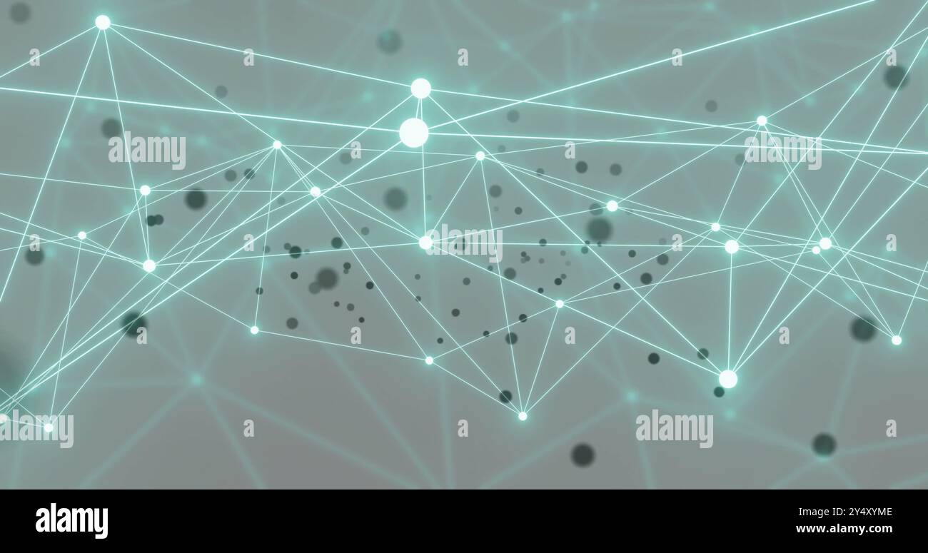 Image of network of connections on white background Stock Photo - Alamy