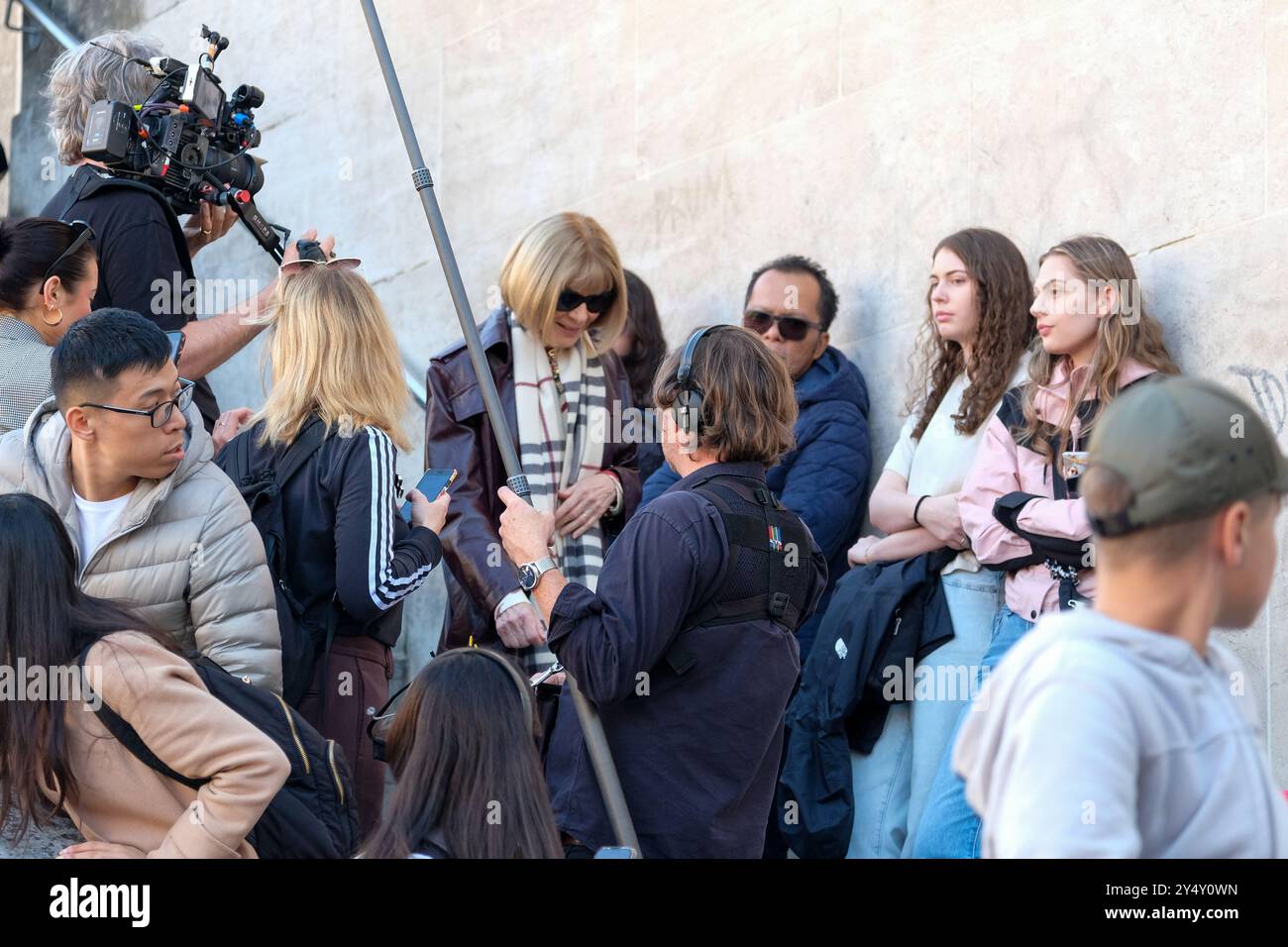 Vogue magazine's Editor-in-Chief Anna Wintour arrives for the Burberry ...