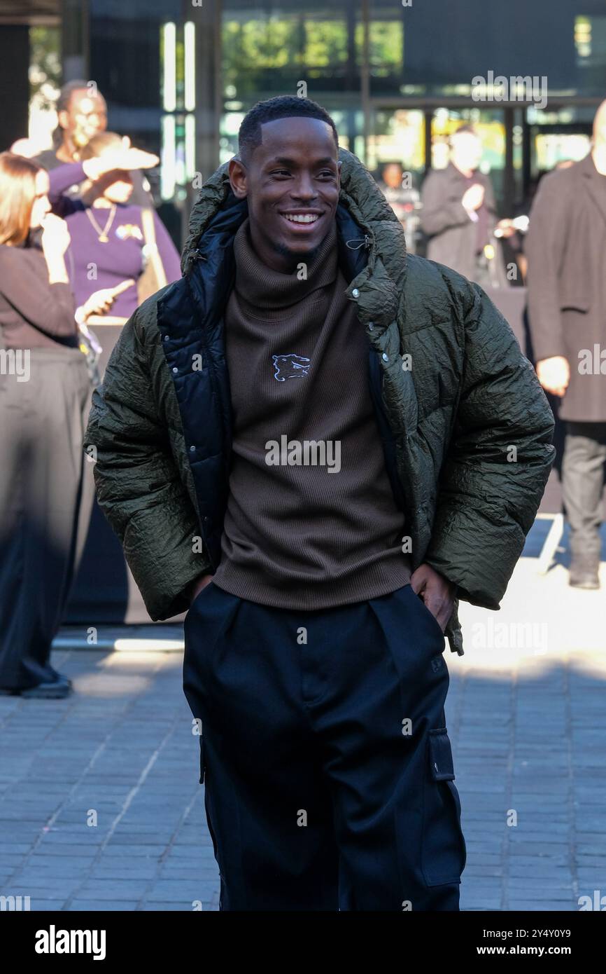 Former model and actor Micheal Ward strikes a pose for the cameras ...
