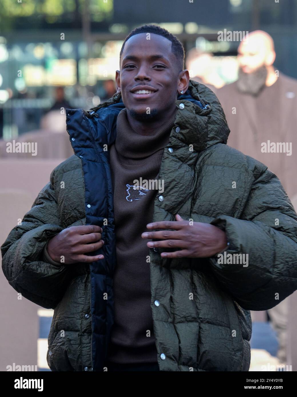 Former model and actor Micheal Ward strikes a pose for the cameras ...