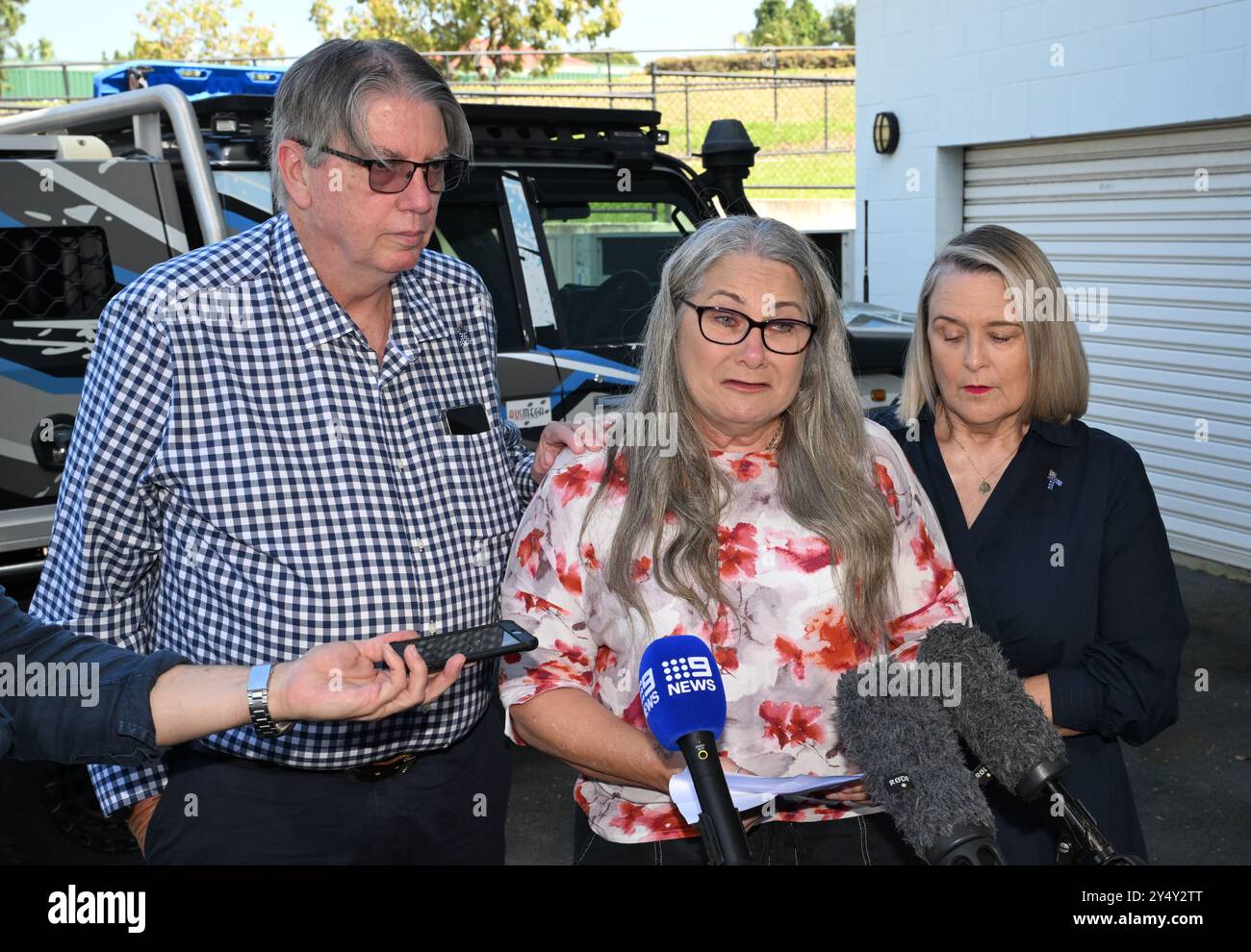 Judy McCrow (centre), mother of Rachel McCrow and Terry (left) and Sue ...