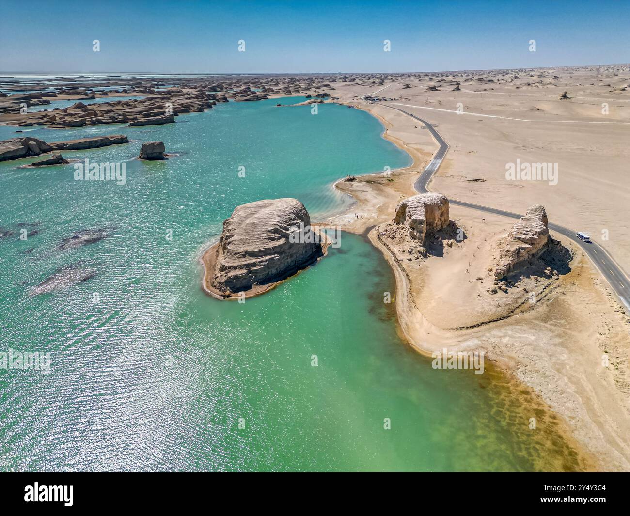 South Baxian Yadan Devil City in Qaidam Basin, Qinghai Province, China ...