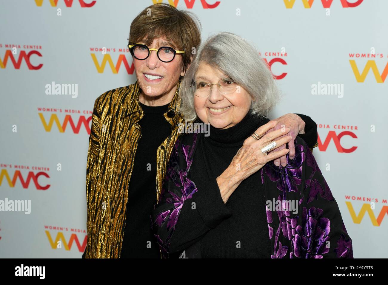 Bonnie Schaefer, left, and Robin Morgan attend the Women's Media Center ...