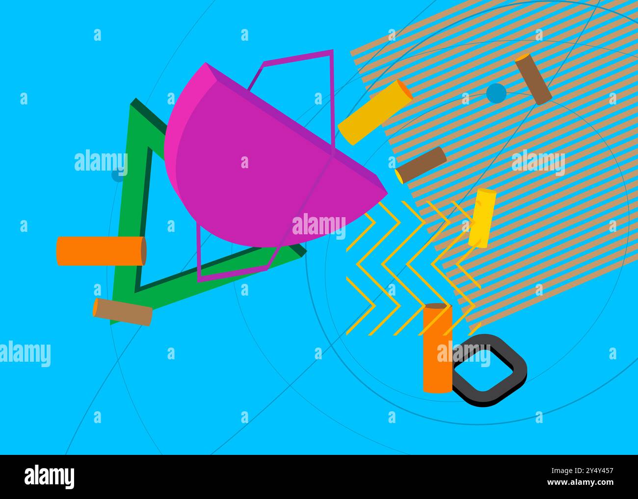 Cool geometrical graphic retro theme cover. Minimal geometric elements ...