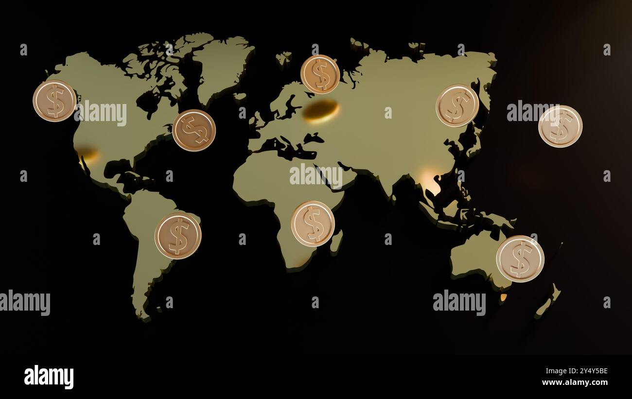 A 3D rendering illustrating the interconnectedness of the global ...