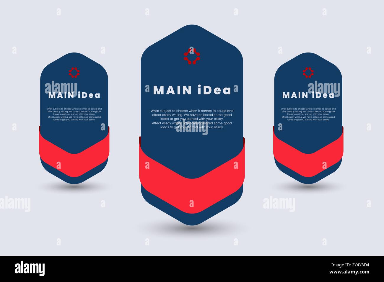 Main idea Badge Design for processing chart Practitioners, modern icons ...