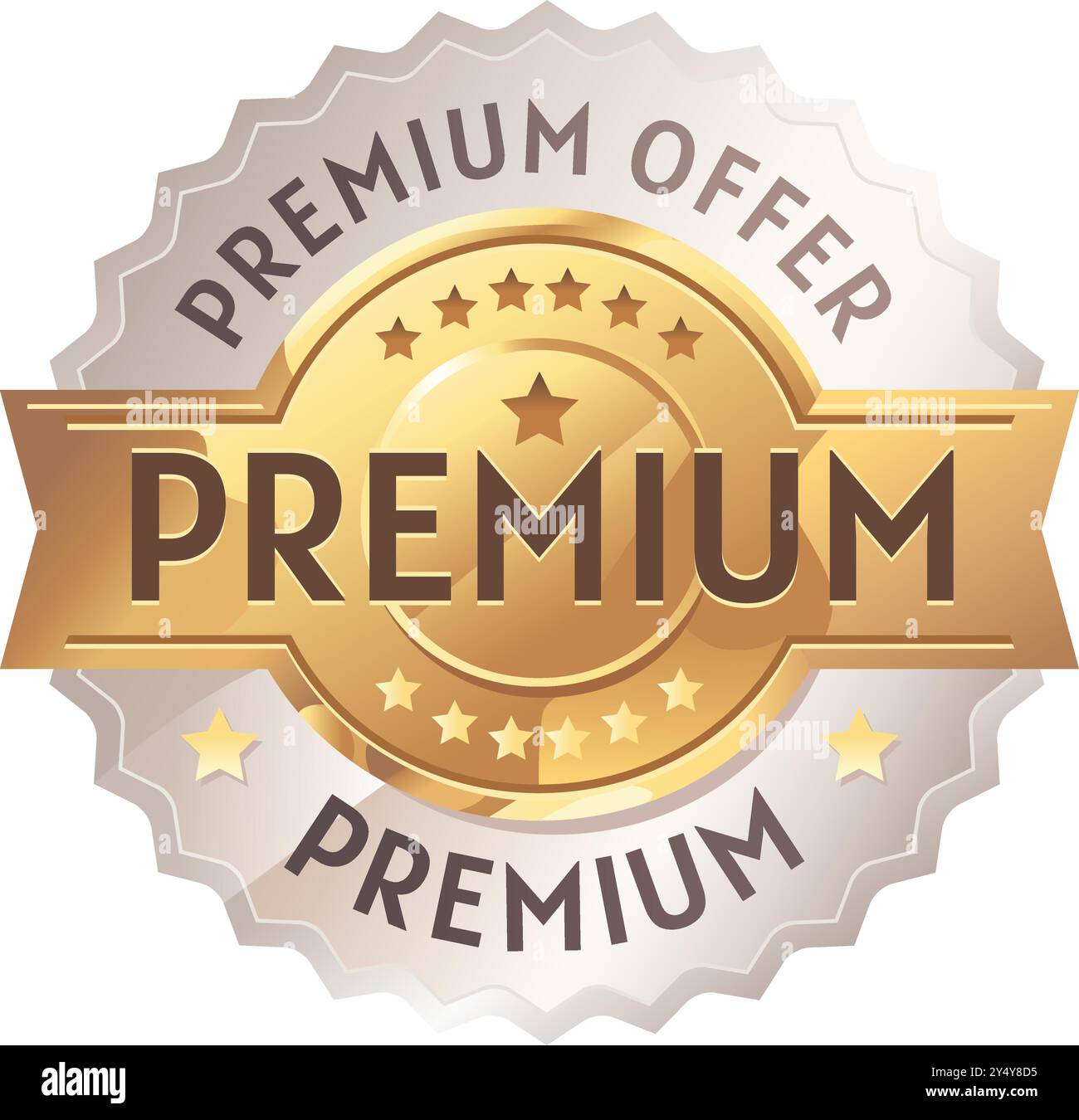 Golden Premium Quality Badge or Seal Stock Vector Image & Art - Alamy