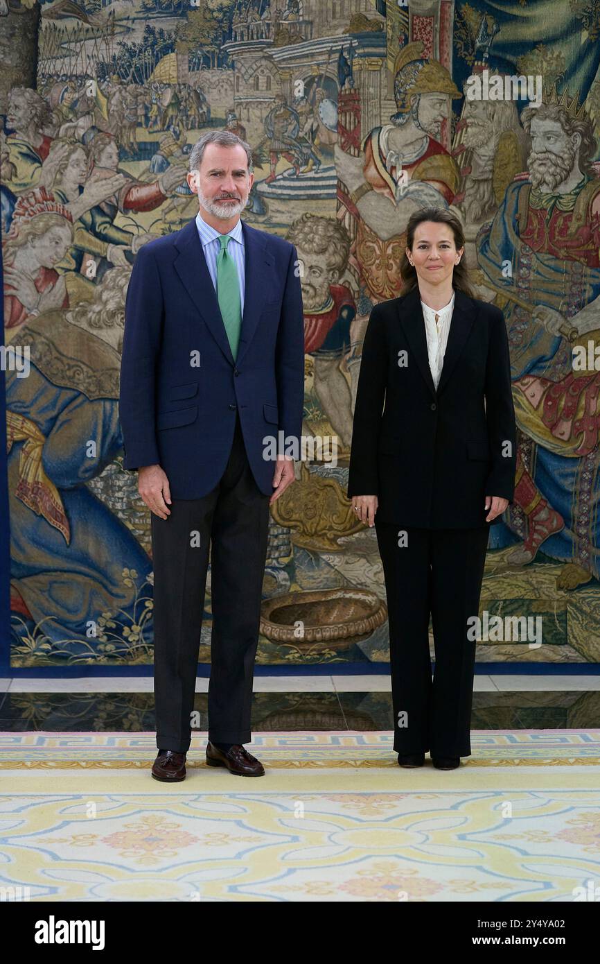 King Felipe VI of Spain attends Audience with Mrs. Maria Cristina de ...