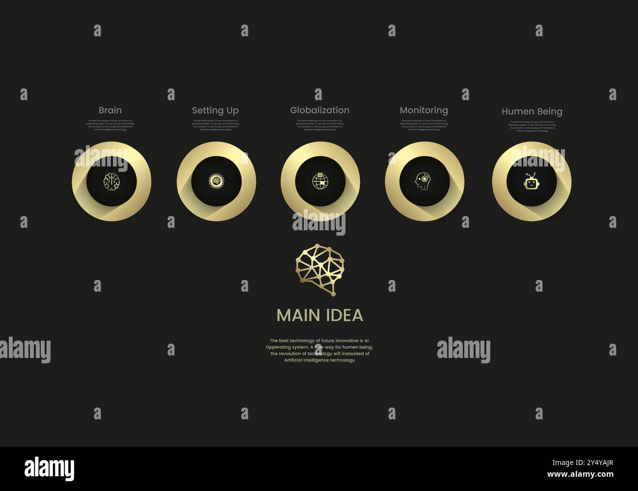 Modern Luxury circles options infographic design, vector illustration ...