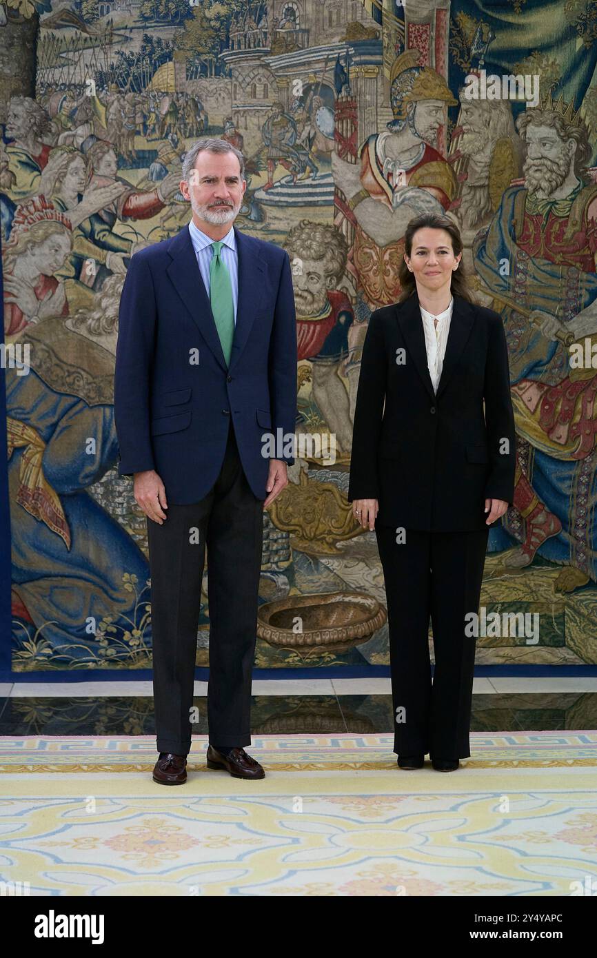 King Felipe VI of Spain attends Audience with Mrs. Maria Cristina de ...