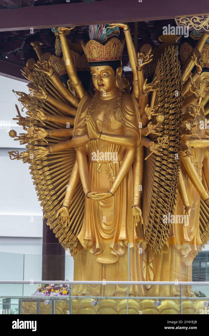 Portrait of one thousand hands of Guanyin represent various ways to ...