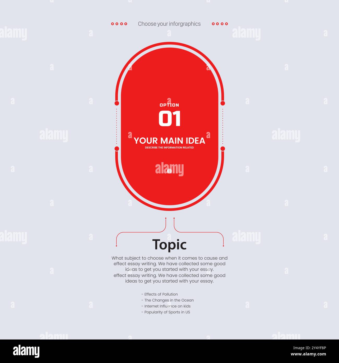 A red infographics style, business and finance process, a infographic ...