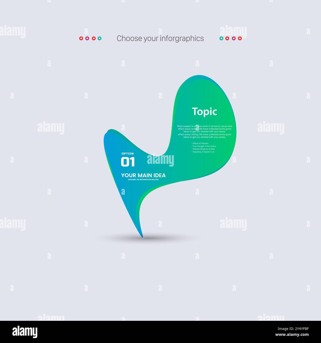 A blue Gradient infographics step. colorful Element of chart, graph ...