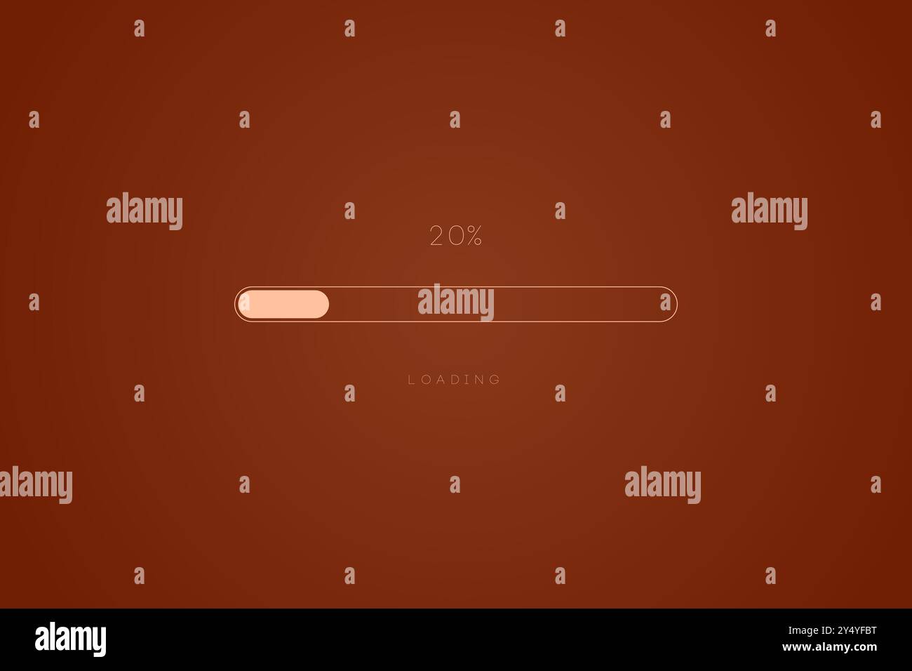 Color trend brown in progress loading bar 20 percent, a loading bar ...