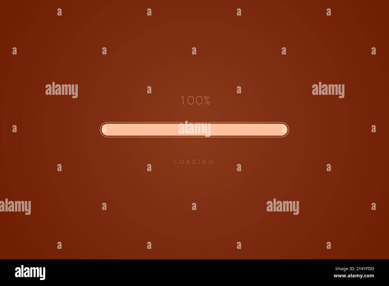 Color trend brown in progress loading bar 100 percent, a loading bar ...