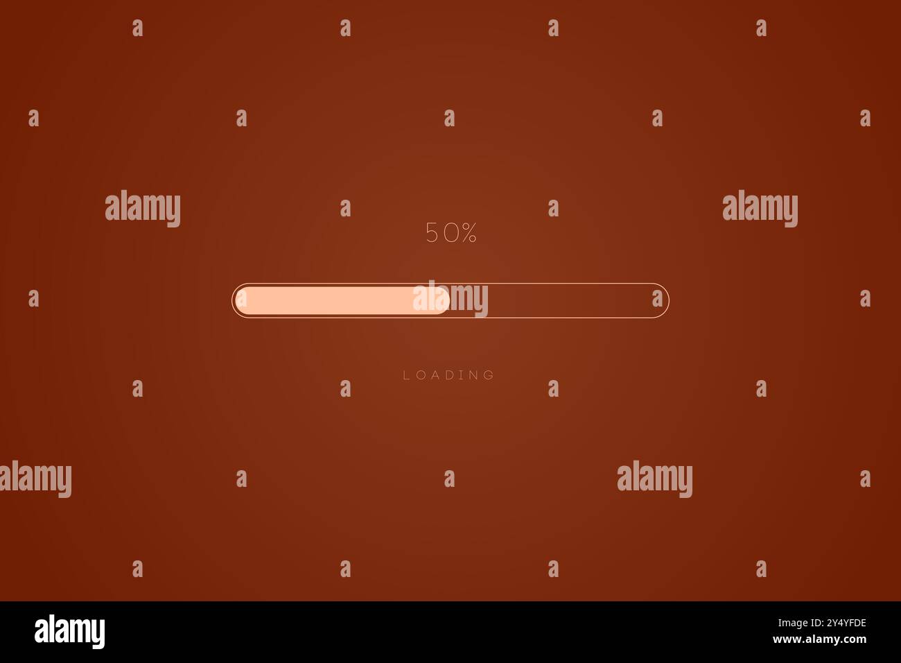 Color trend brown in progress loading bar 50 percent, a loading bar ...