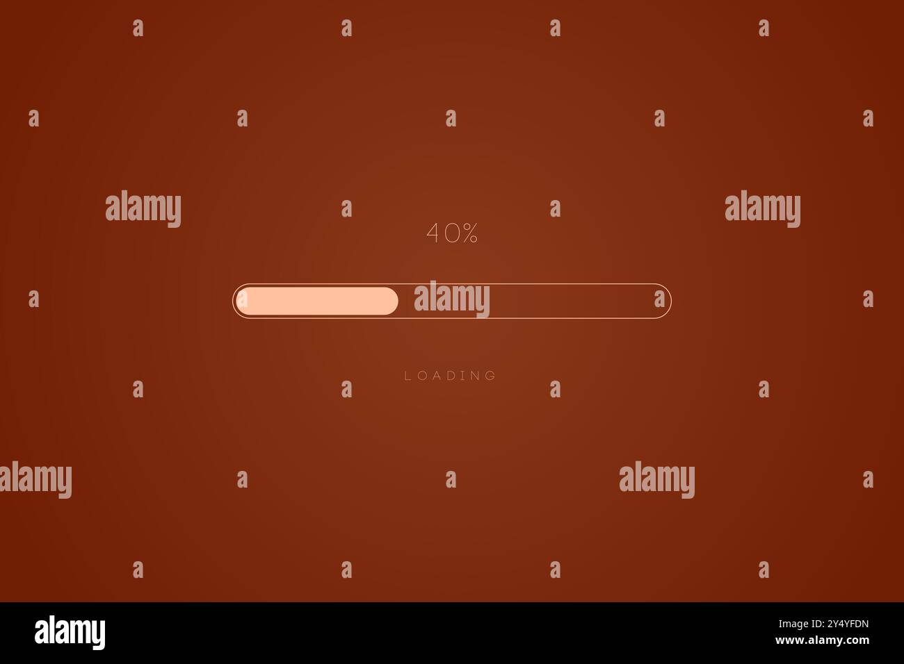 Color trend brown in progress loading bar 40 percent, a loading bar ...