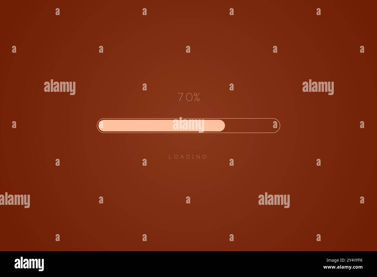 Color trend brown in progress loading bar 70 percent, a loading bar ...
