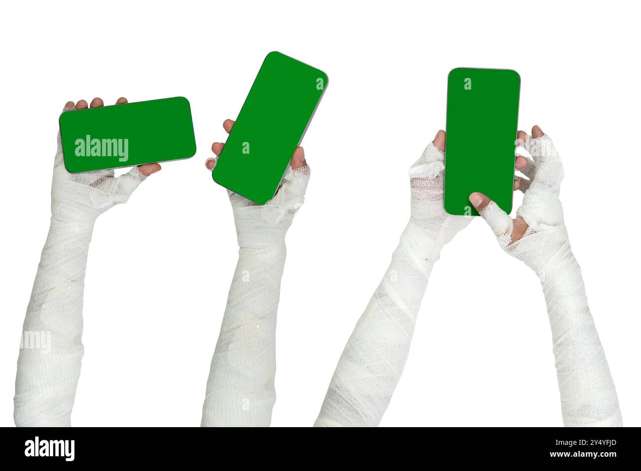 Zombie hands on green screen hi-res stock photography and images - Alamy