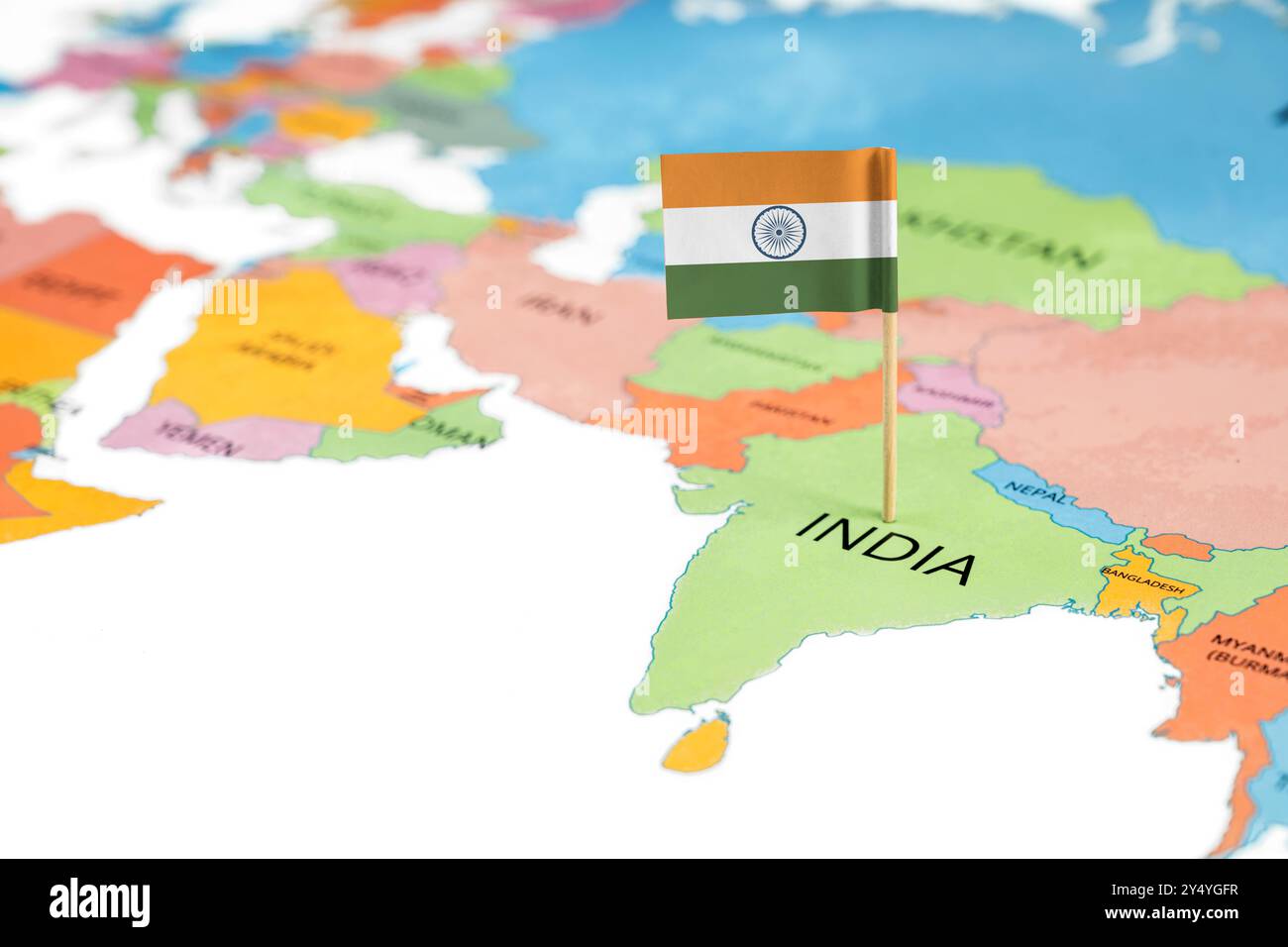 Tricolor india map hi-res stock photography and images - Alamy