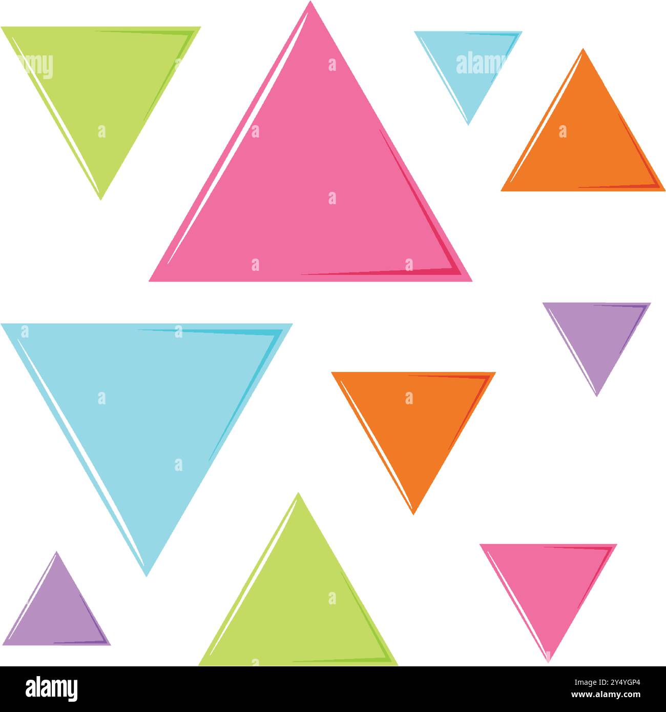 Vibrant triangles in various colors and sizes Stock Vector Image & Art ...