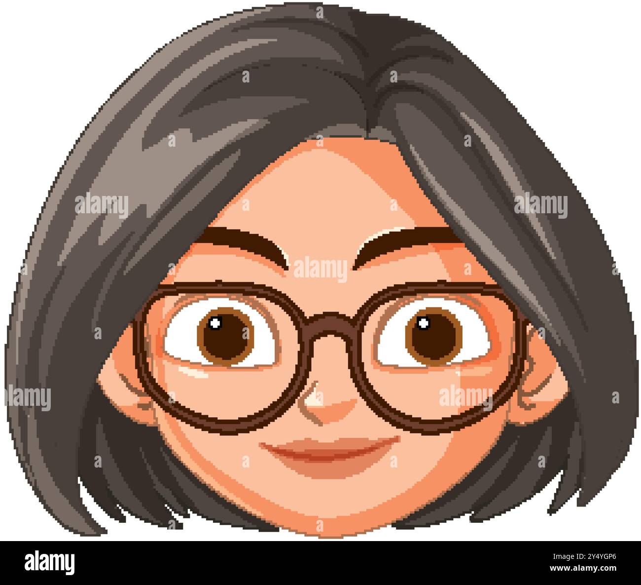 Vector illustration of a smiling woman Stock Vector Image & Art - Alamy