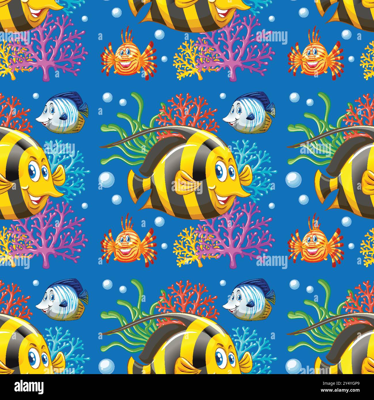 Biodiversity in coral reef Stock Vector Images - Alamy
