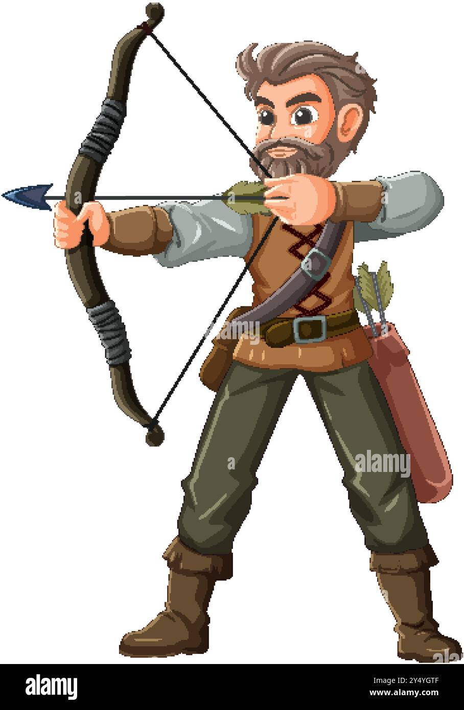 Male archer shooting arrow Cut Out Stock Images & Pictures - Alamy
