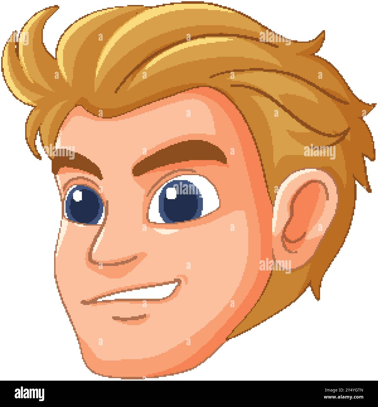 Animated male face with blue eyes Stock Vector Image & Art - Alamy