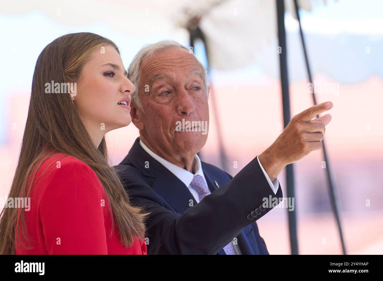 Crown Princess Leonor attends the Hymns, honours and review of troops and Imposition of the ...