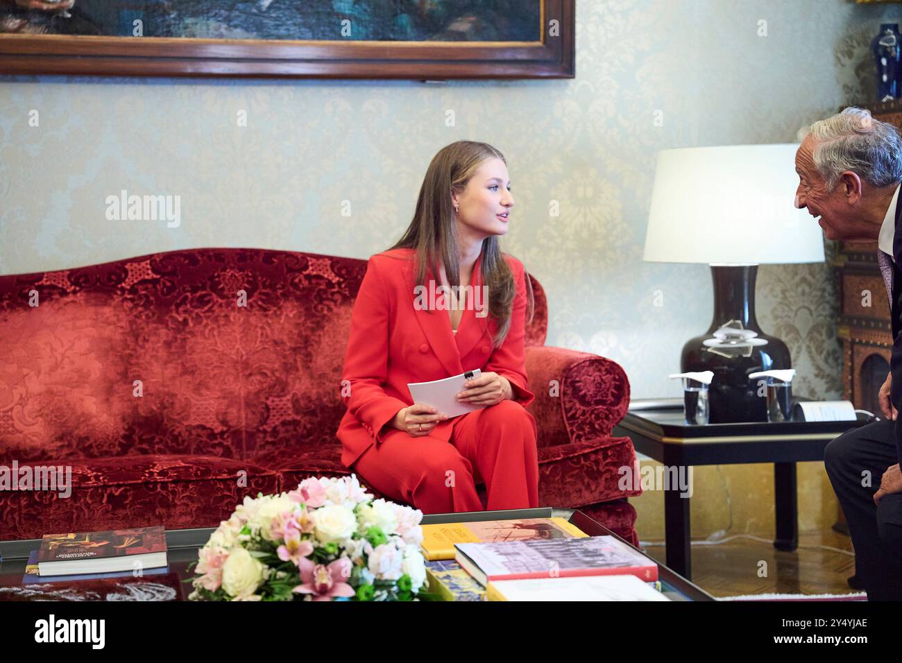 Crown Princess Leonor attends the Hymns, honours and review of troops and Imposition of the ...