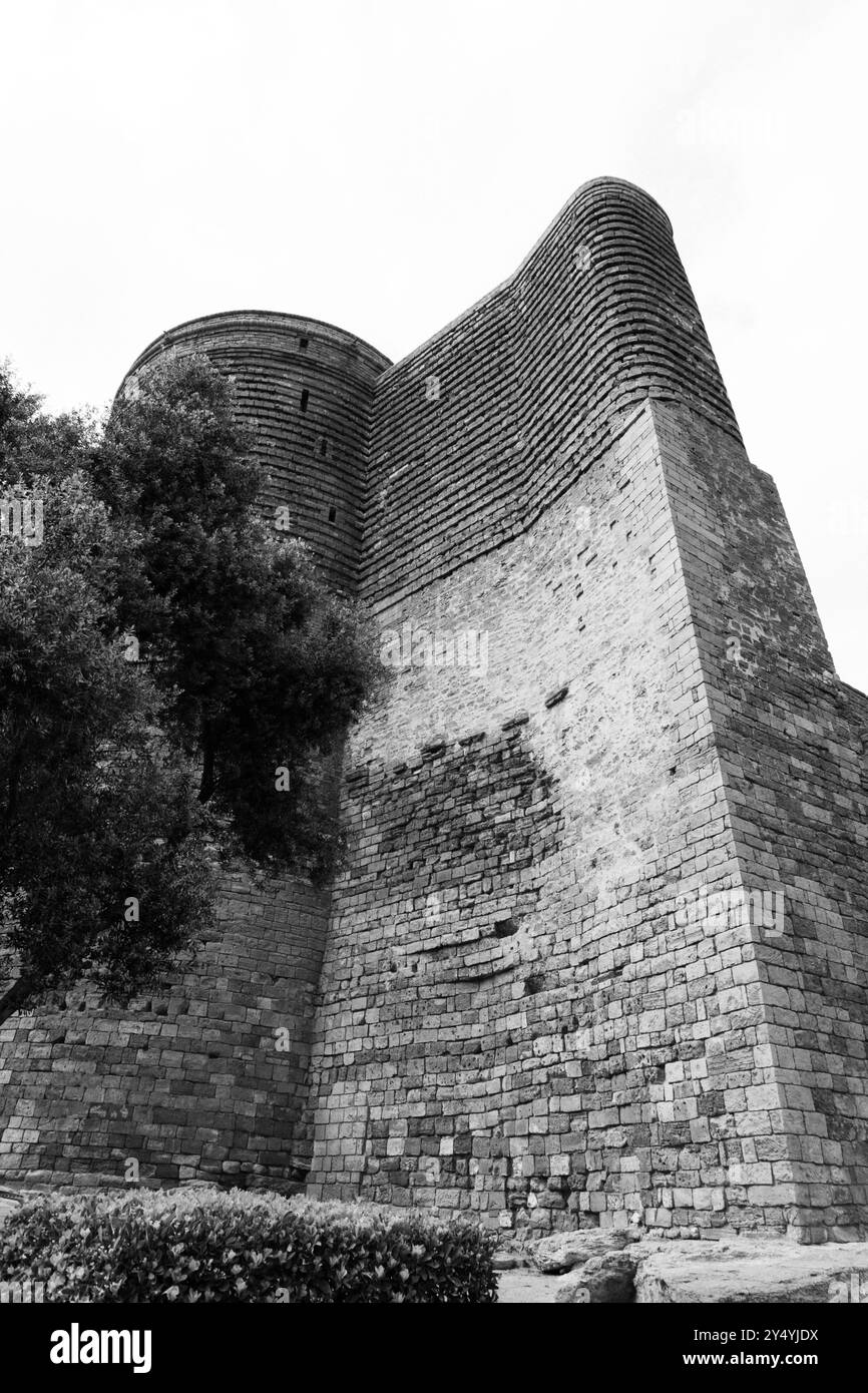 Historic view ancient tower Black and White Stock Photos & Images - Alamy