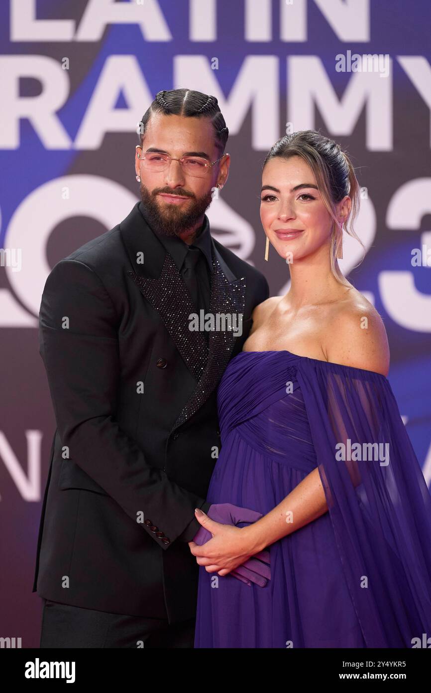 Maluma, Susana Gomez attends the red carpet during the 24th Annual ...