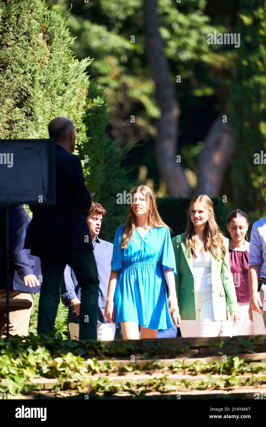 Crown Princess Leonor, Princess Sofia attends attends a Meeting with ...