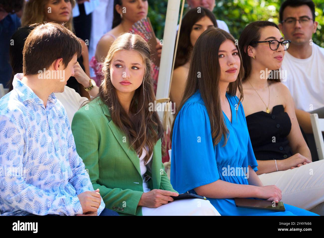 Crown Princess Leonor, Princess Sofia attends attends a Meeting with ...