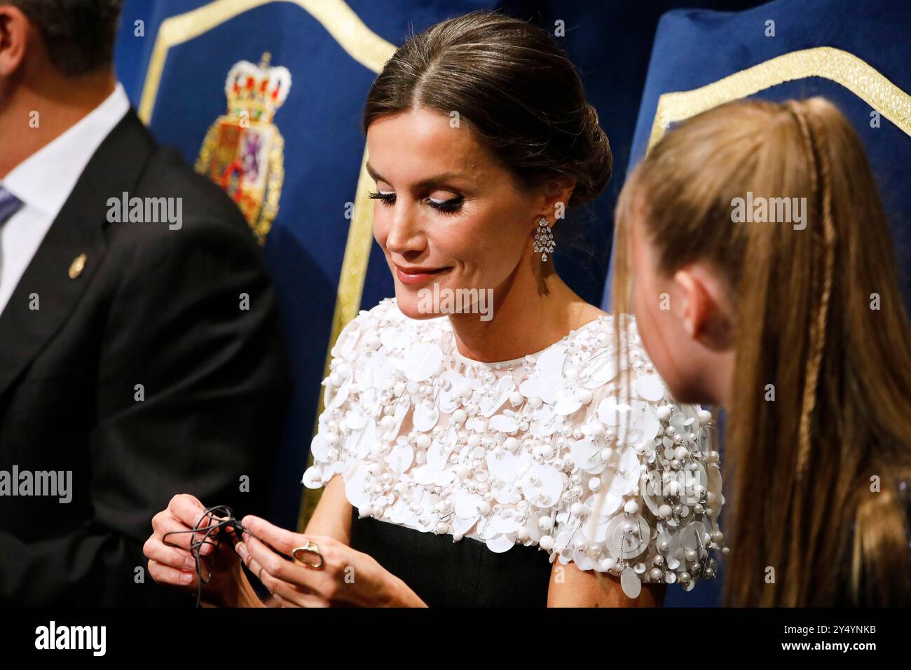 Queen Letizia of Spain, Princess Sofia attends Ceremony Gala during Princess of Asturias Awards ...