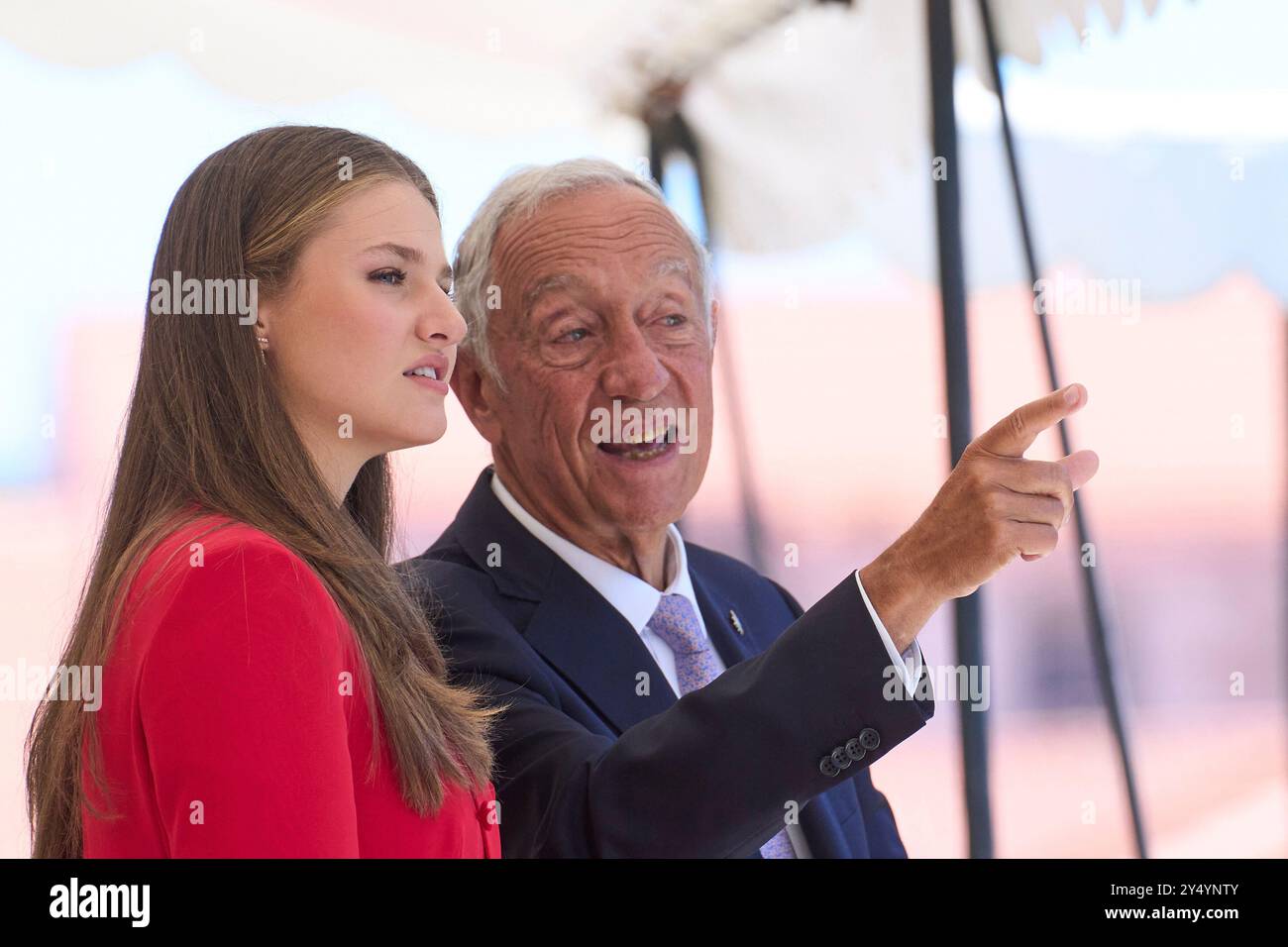 Crown Princess Leonor attends the Hymns, honours and review of troops and Imposition of the ...