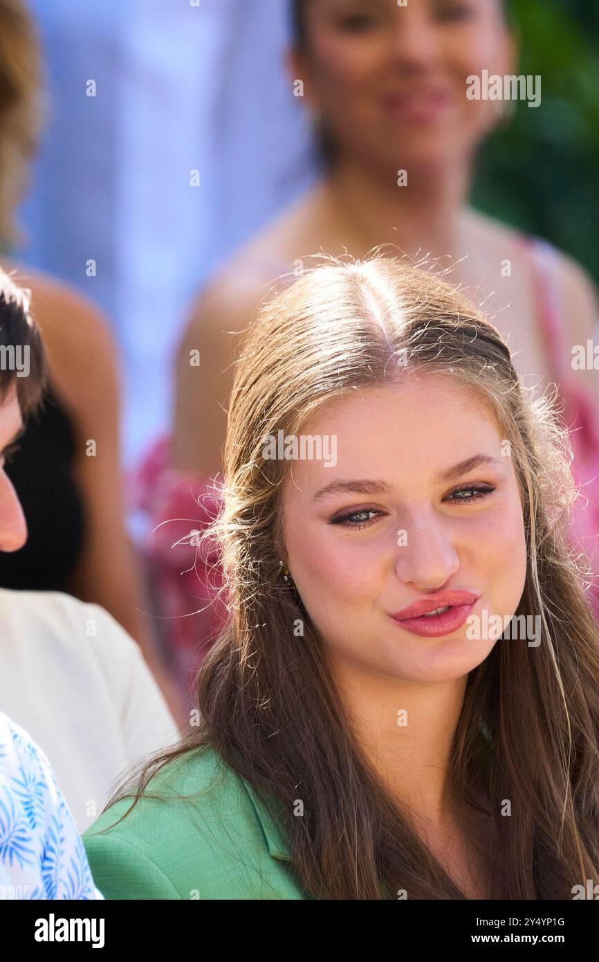 Crown Princess Leonor, Princess Sofia attends attends a Meeting with ...