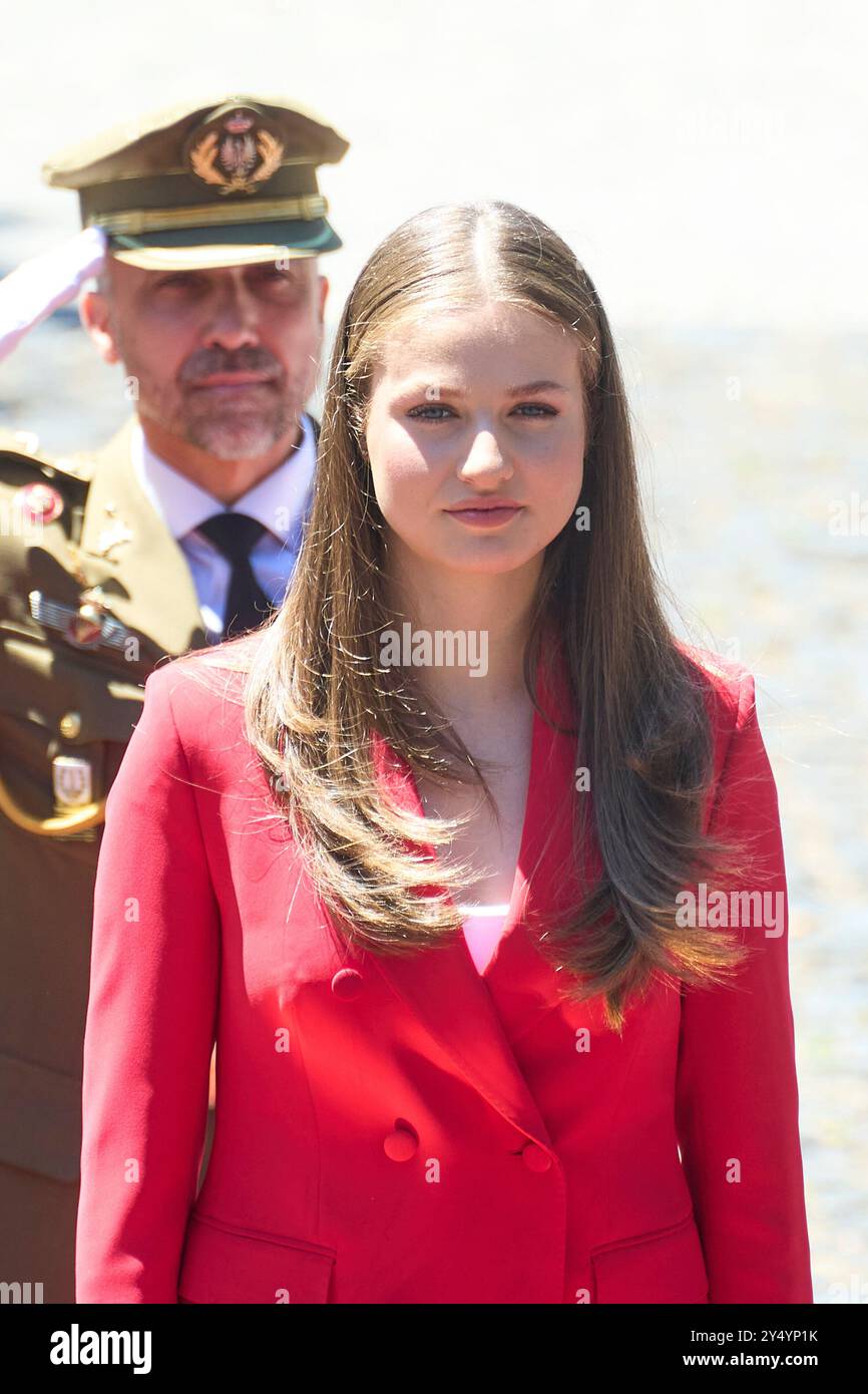 Crown Princess Leonor attends the Hymns, honours and review of troops and Imposition of the ...
