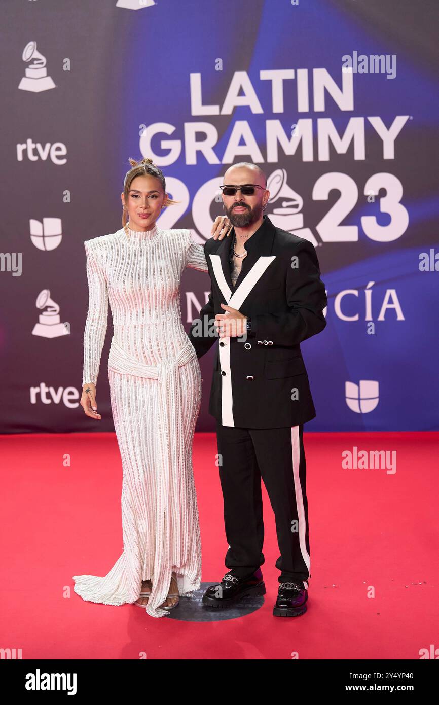 Greeicy Rendon, Mike Bahía attends the red carpet during the 24th ...