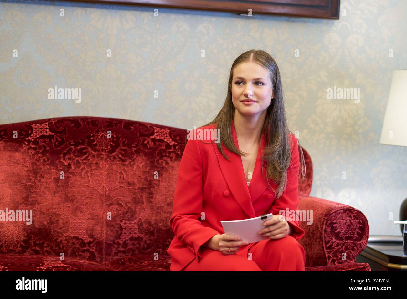 Crown Princess Leonor attends the Hymns, honours and review of troops and Imposition of the ...