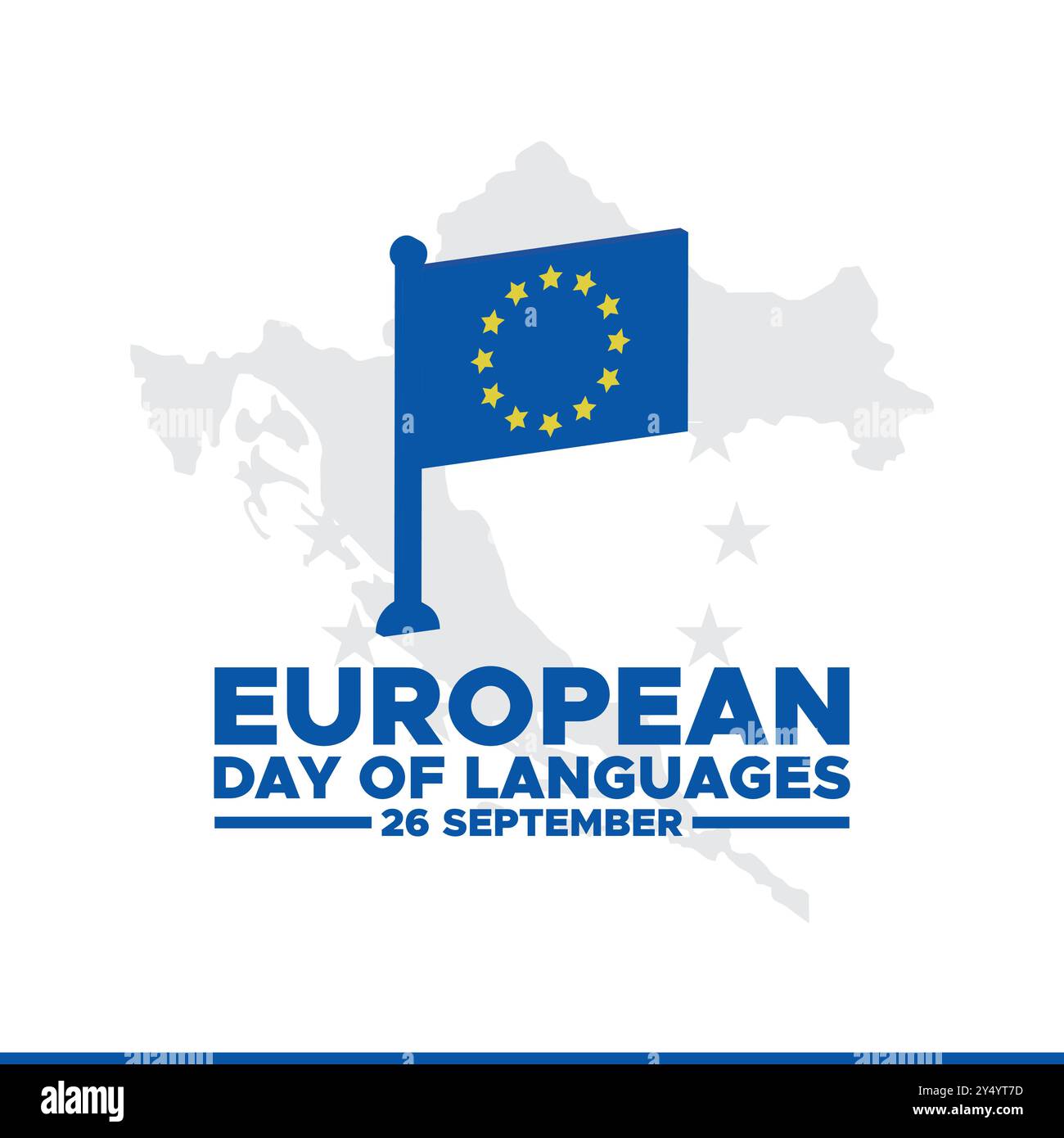 European Day of Languages, 26 September, banner, ads, post design ...
