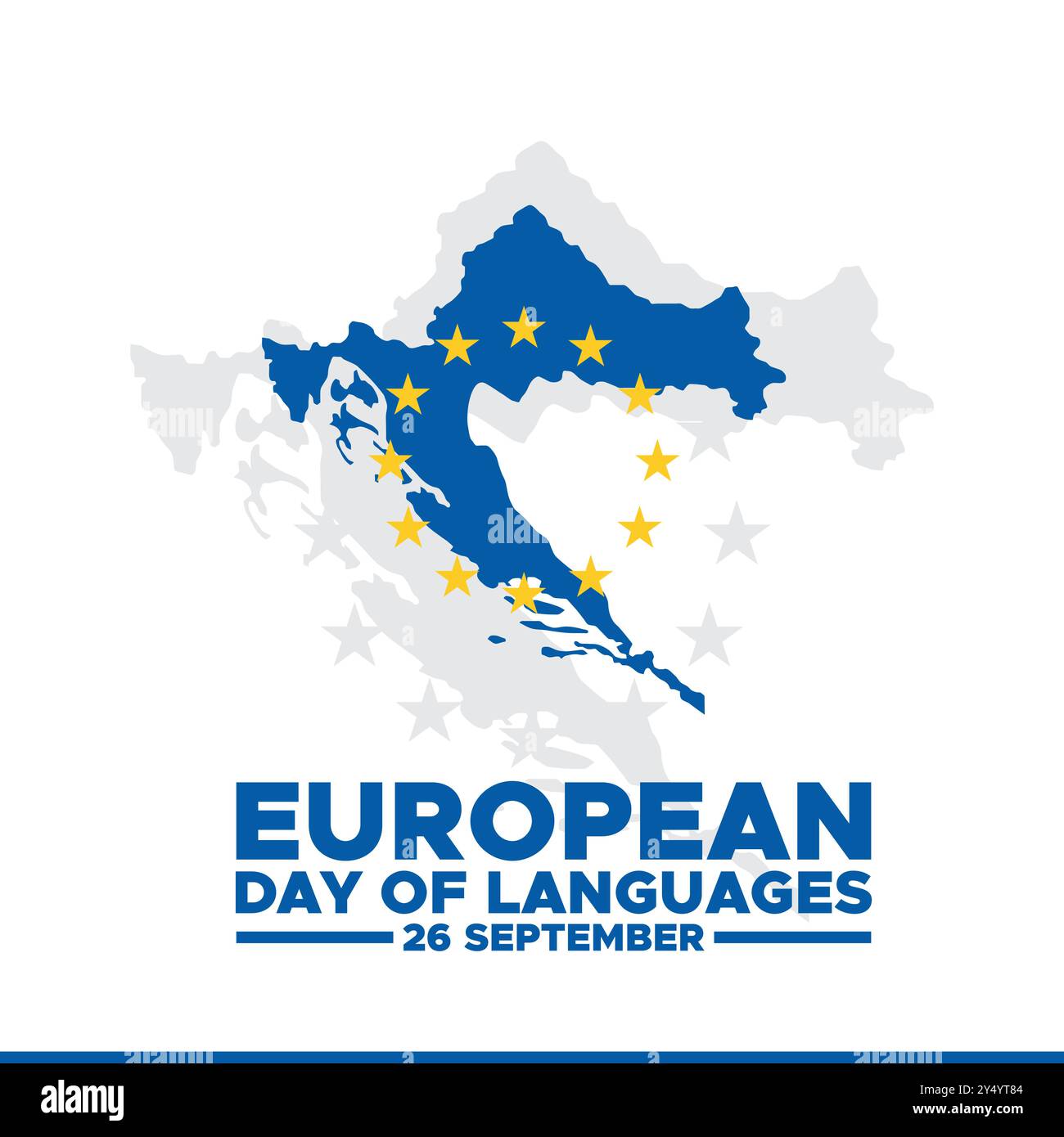 European Day of Languages, 26 September, banner, ads, post design ...