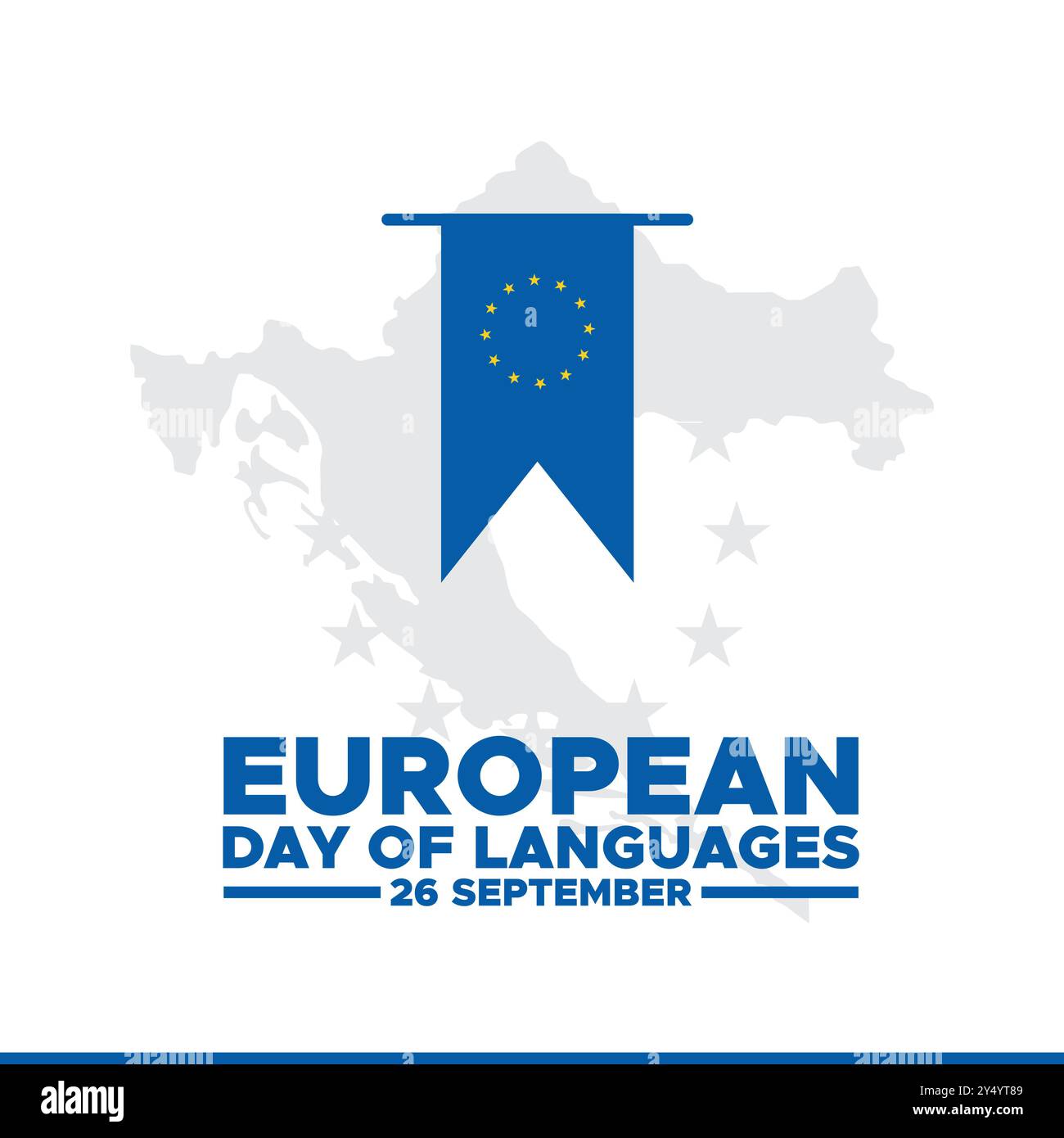 European Day of Languages, 26 September, banner, ads, post design ...