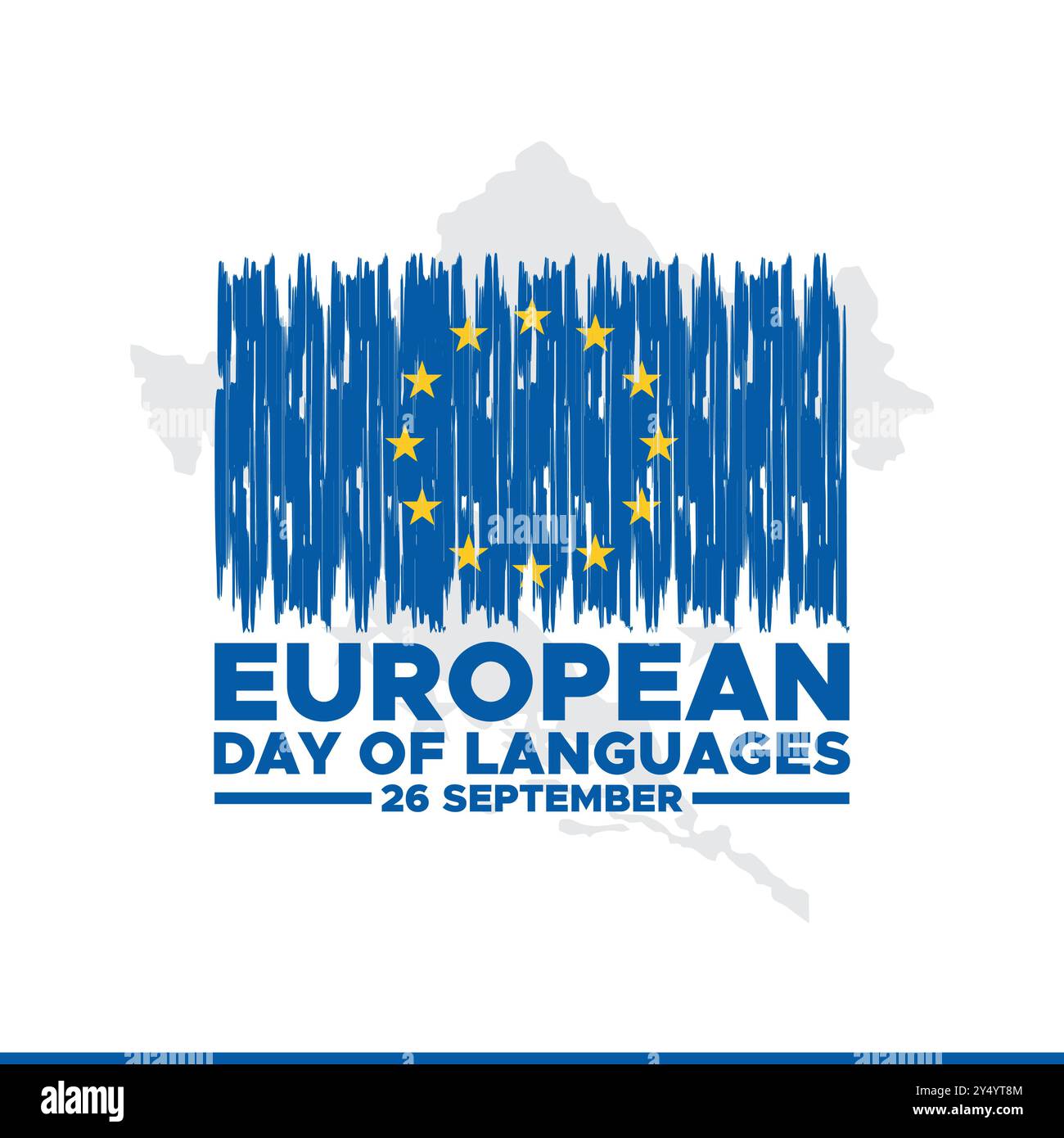 European Day of Languages, 26 September, banner, ads, post design ...