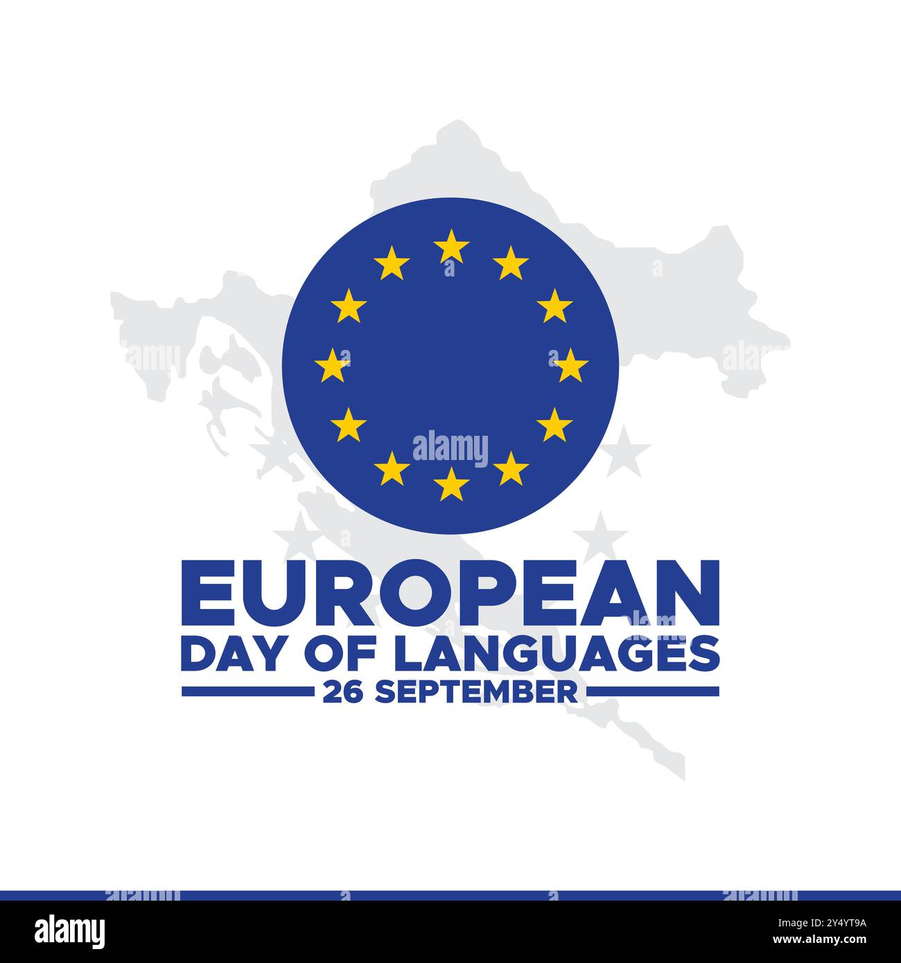 European Day of Languages, 26 September, banner, ads, post design ...