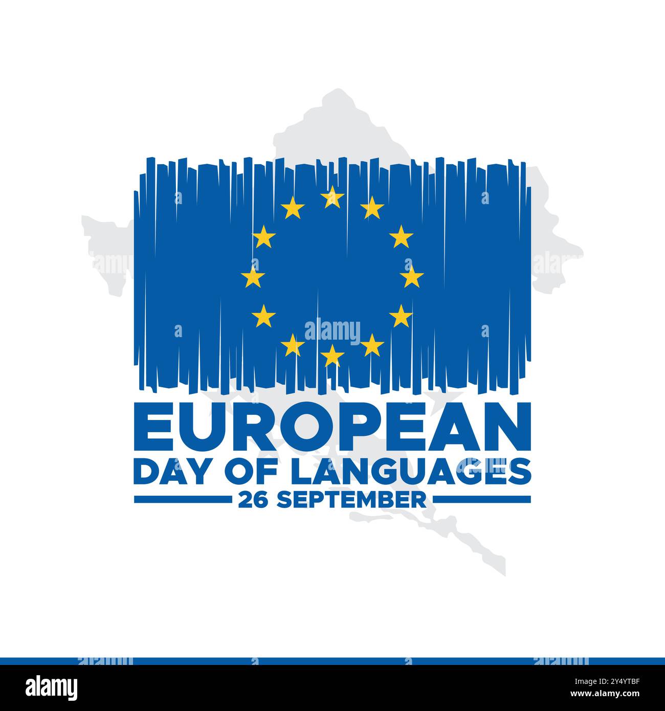 European Day of Languages, 26 September, banner, ads, post design ...