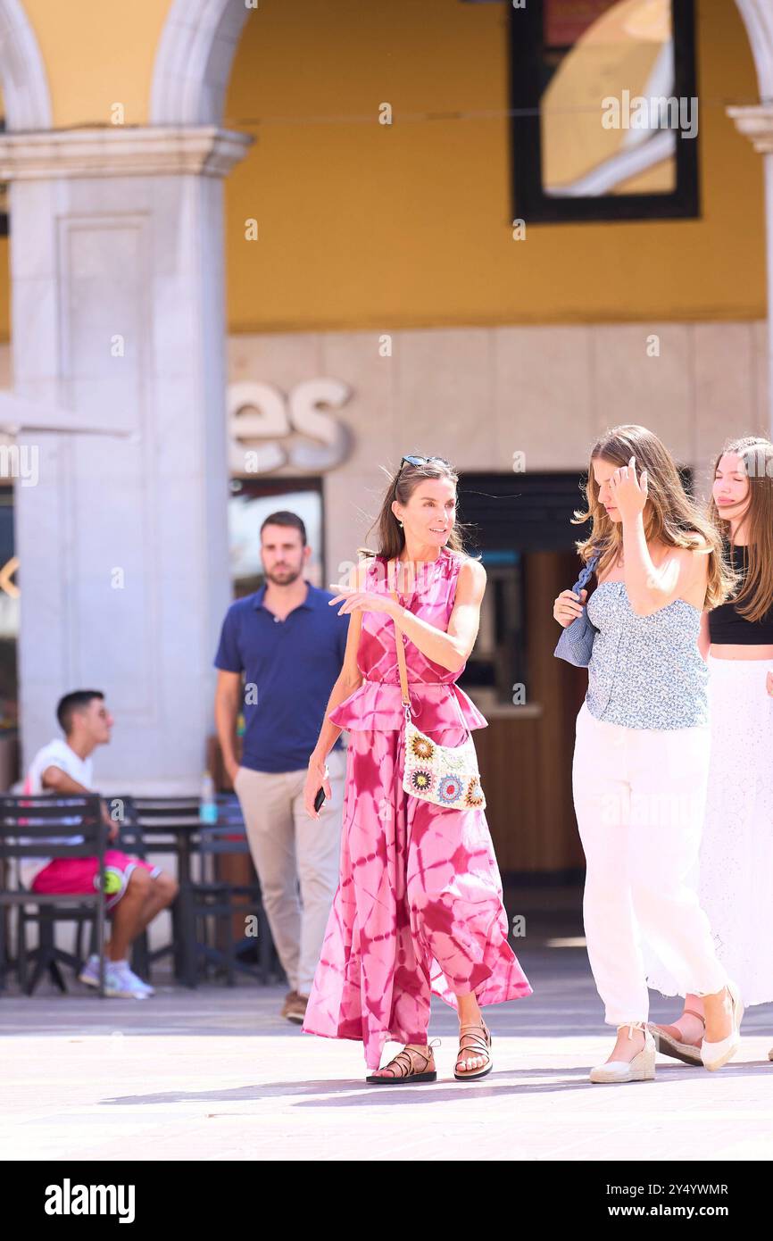 Queen Letizia of Spain, Crown Princess Leonor are sighted on August 6 ...